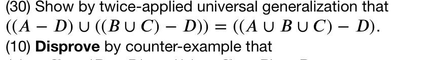 Solved (30) Show by twice-applied universal generalization | Chegg.com