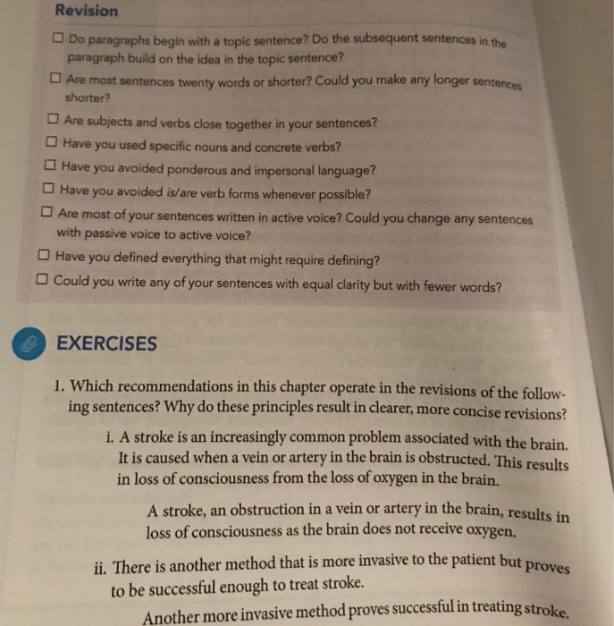 Solved Revision D Do paragraphs begin with a topic sentence? | Chegg.com