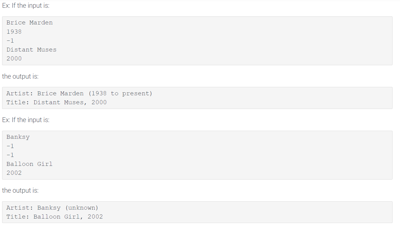 Solved Define the Artist class in Artist.py with a | Chegg.com