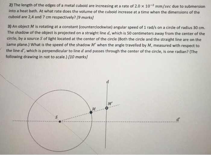 Solved 2) The length of the edges of a metal cuboid are | Chegg.com