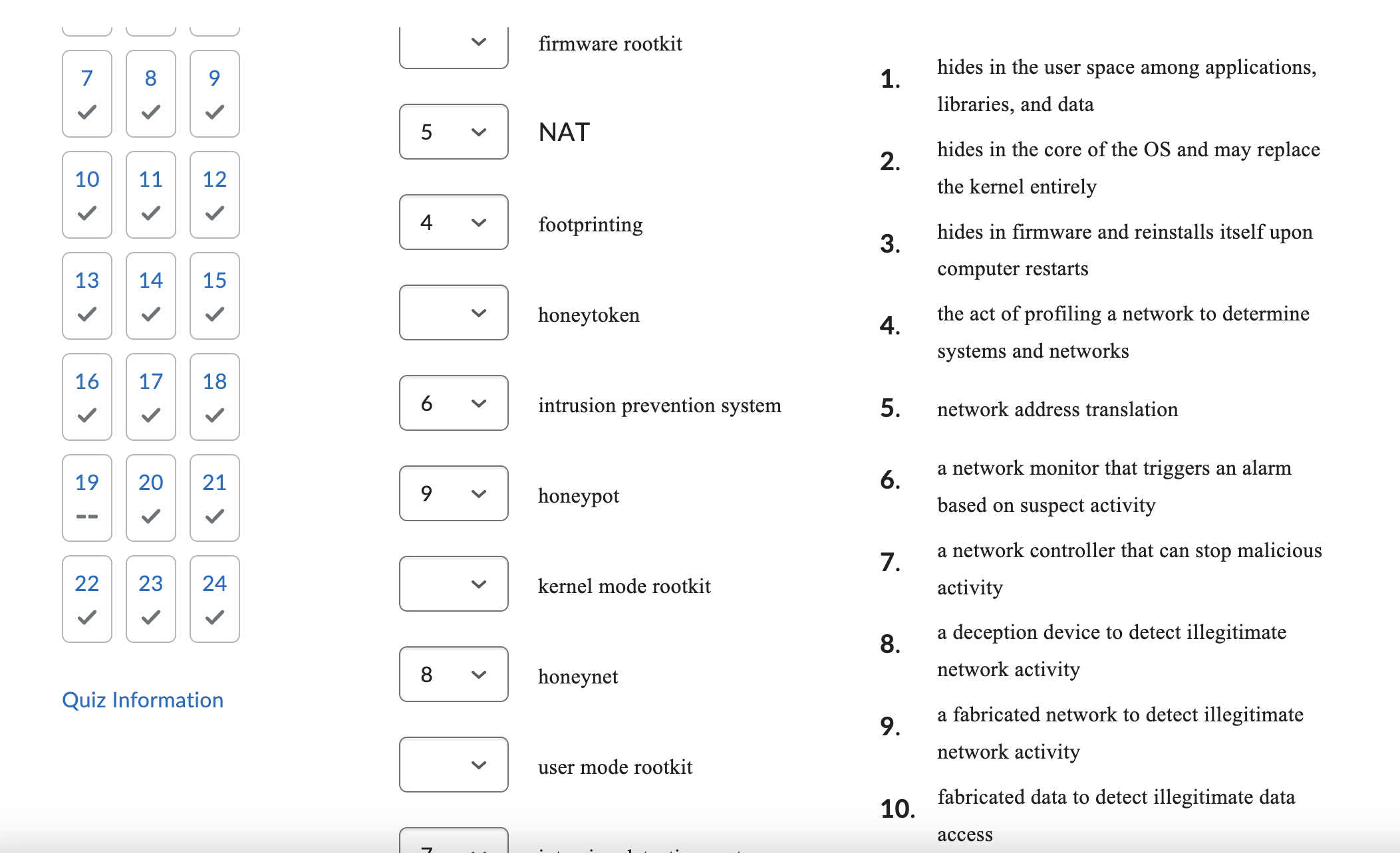 Solved Question 24 options: firmware rootkit 5 NAT 4 | Chegg.com