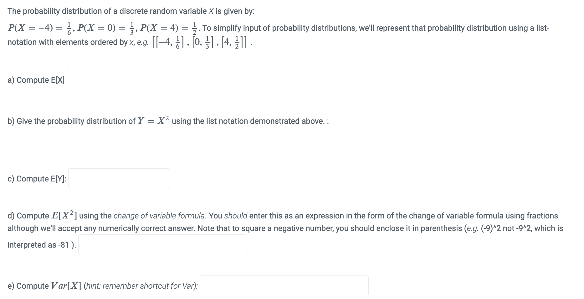 Solved The probability distribution of a discrete random | Chegg.com