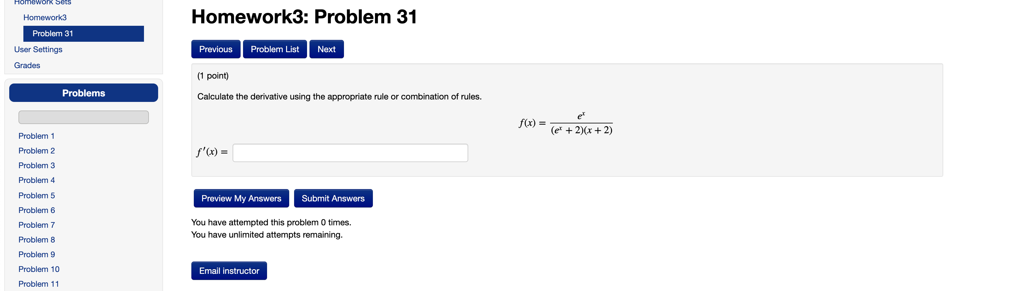 Solved Homework Sets Homework3 Homework3: Problem 31 Problem | Chegg.com