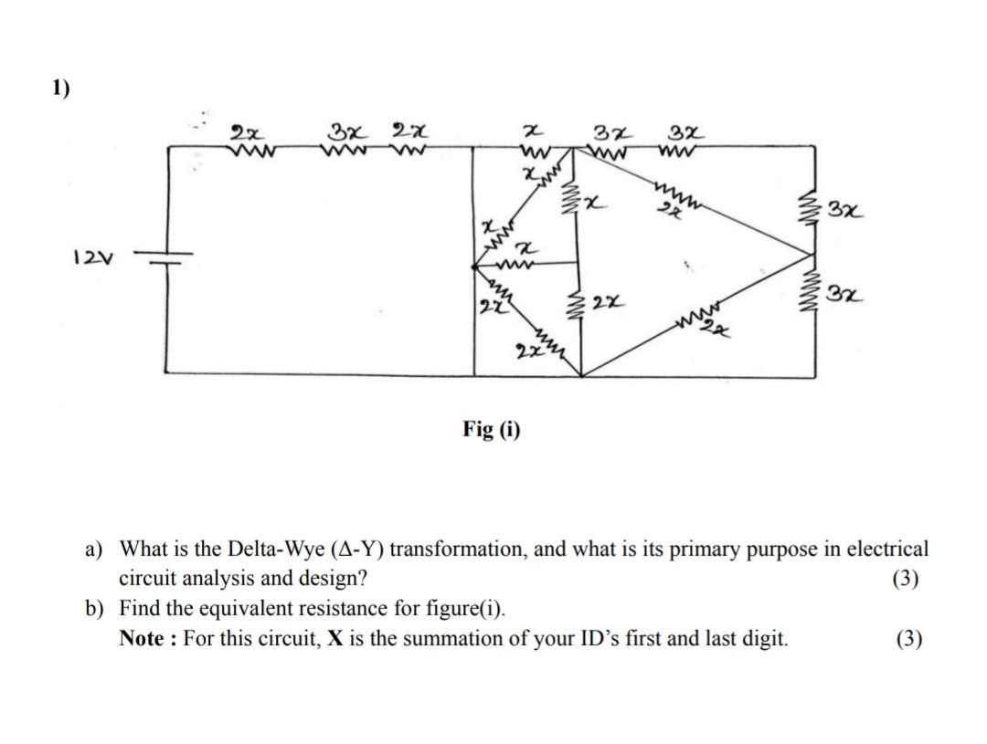 Solved Fig (i) a) What is the Delta-Wye ( Δ-Y) | Chegg.com