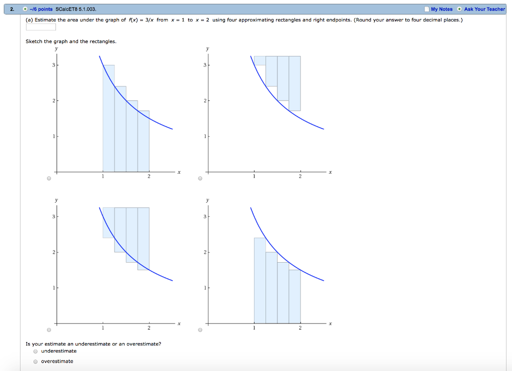Solved B Repeat Part A Using Left Endpoints Round 