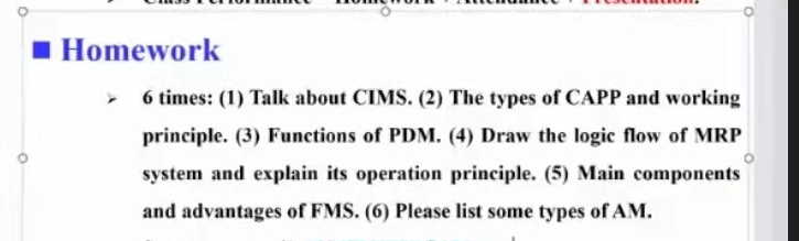 Solved - 6 times: (1) Talk about CIMS. (2) The types of CAPP | Chegg.com