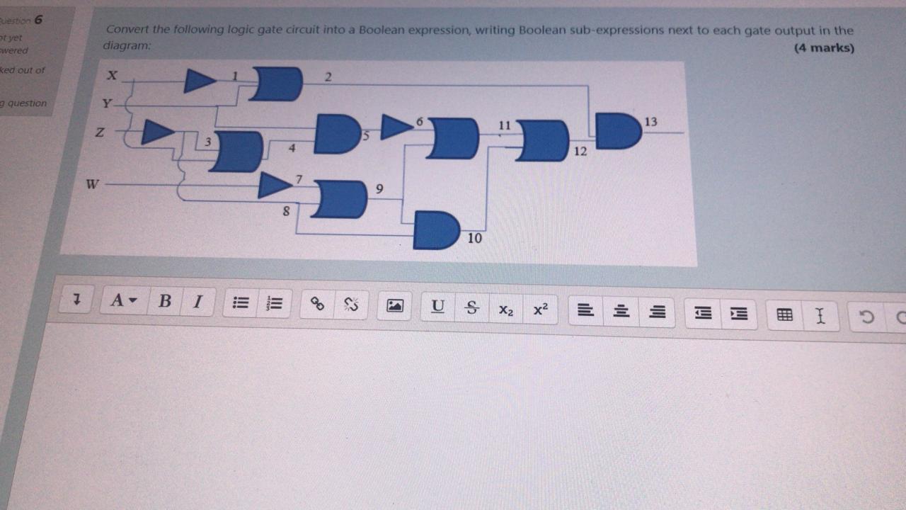 Solved Question 6 ot yet Convert the following logic gate | Chegg.com