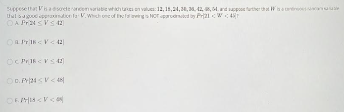 Solved a Suppose that V is a discrete random variable which | Chegg.com