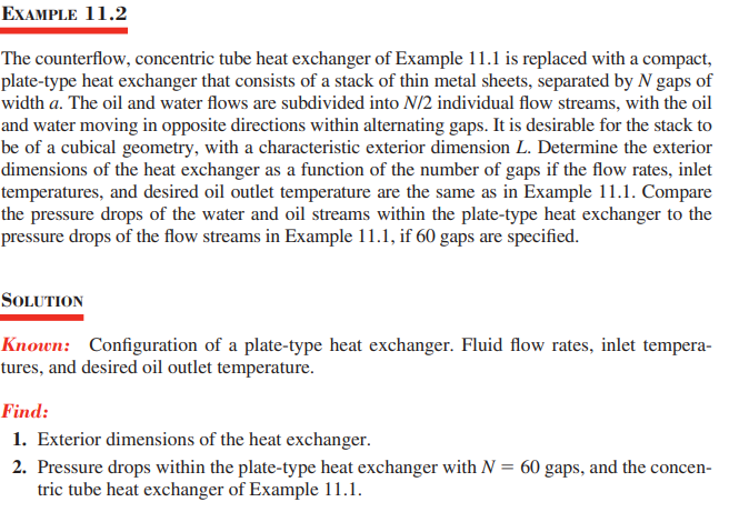 Solved EXAMPLE 11.2 The counterflow, concentric tube heat | Chegg.com