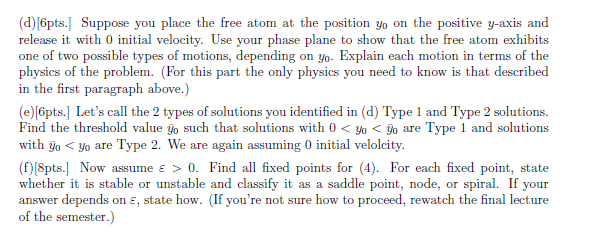 Solved 2. [40pts.] Two non-bonded atoms interact by what is | Chegg.com