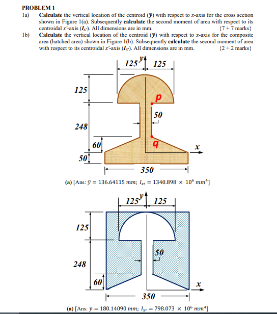 Solved PROBLEM 1 la) Calculate the vertical location of the | Chegg.com