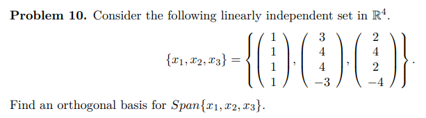 Solved Problem 10. Consider the following linearly | Chegg.com