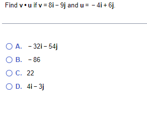 Solved Find \\( \\mathbf{v} \\cdot \\mathbf{u} \\) if \\( | Chegg.com