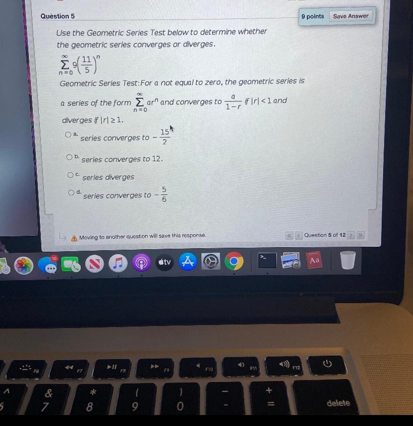 Solved Question 5 9 points Save Answer Use the Geometric | Chegg.com