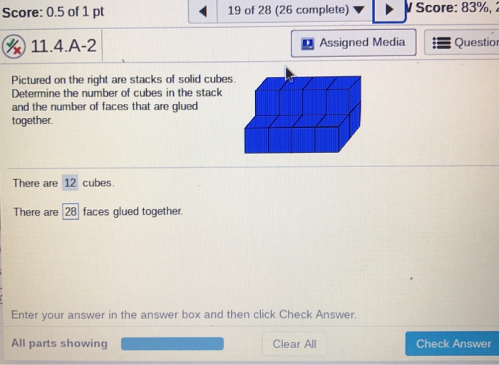 Solved Pictured on the right are stacks of solid cubes. | Chegg.com