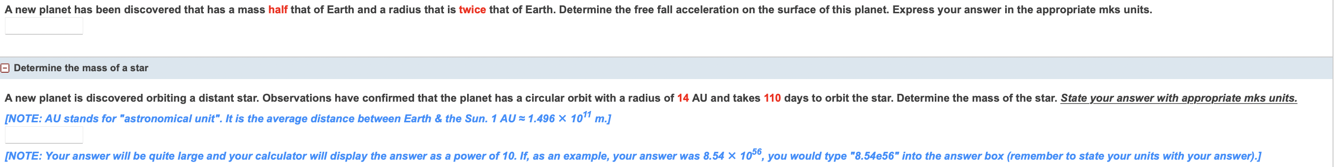 Solved [NOTE: AU stands for "astronomical unit". It is the | Chegg.com