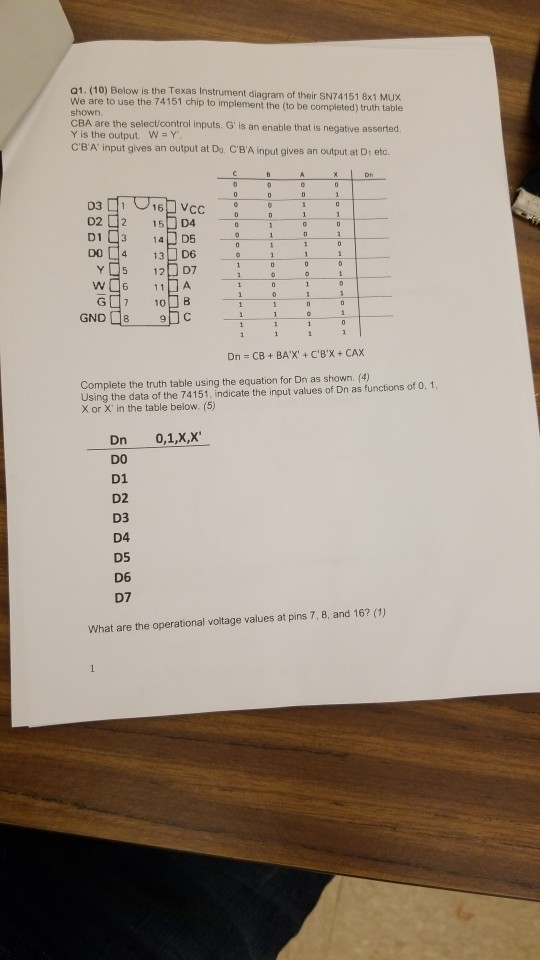 Solved Q1. (10) Below is the Texas Instrument diagram of | Chegg.com