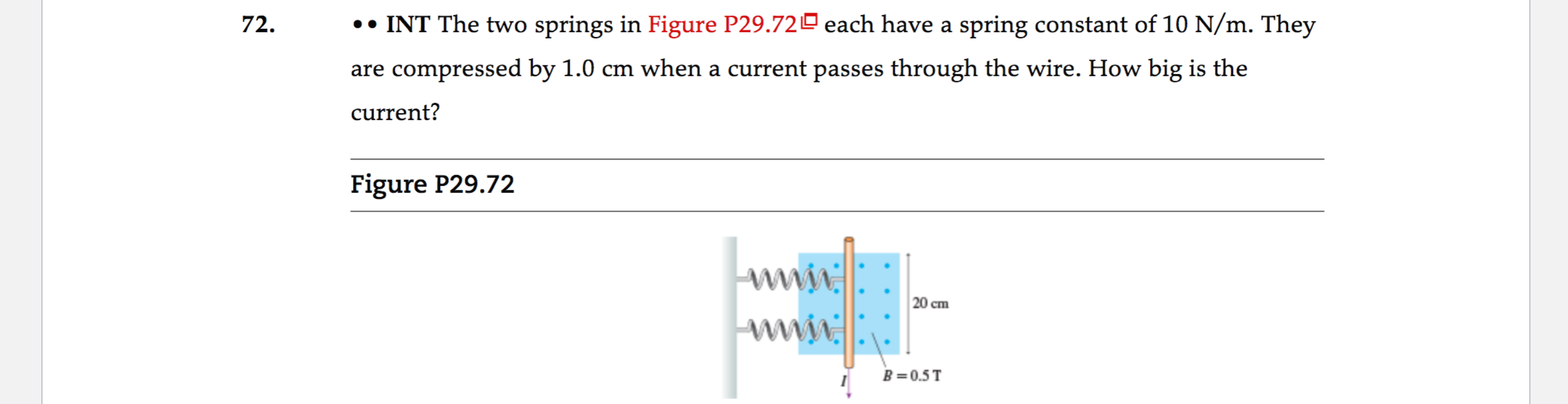 Solved - INT The two springs in Figure P29.72吕 each have a | Chegg.com