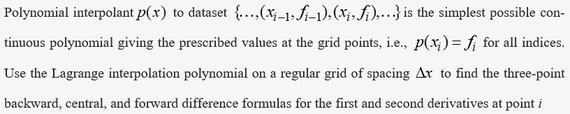 Solved Polynomial interpolant p(x) to dataset | Chegg.com