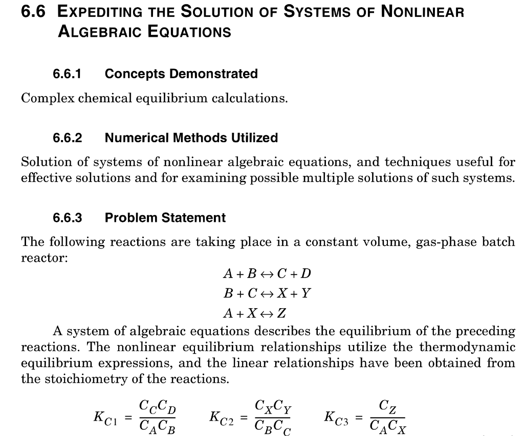 Solved 6.6 EXPEDITING THE SOLUTION OF SYSTEMS OF NONLINEAR | Chegg.com