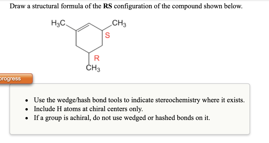 Solved Draw a structural formula of the S configuration of | Chegg.com