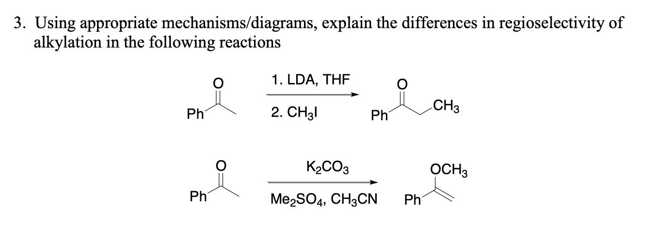 Solved 3. Using appropriate mechanisms/diagrams, explain the | Chegg.com