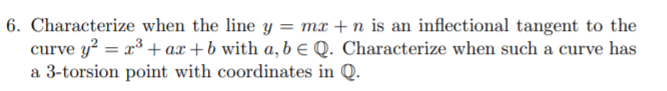Solved 6. Characterize when the line y = mx +n is an | Chegg.com
