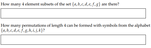 Solved How many 4 element subsets of the set {a,b,c,d, e, | Chegg.com