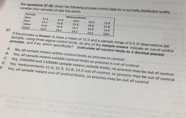 Solved For questions 27-28: Given the following process | Chegg.com
