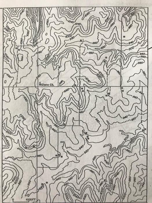 construct a geologic map using the topograpic map as | Chegg.com