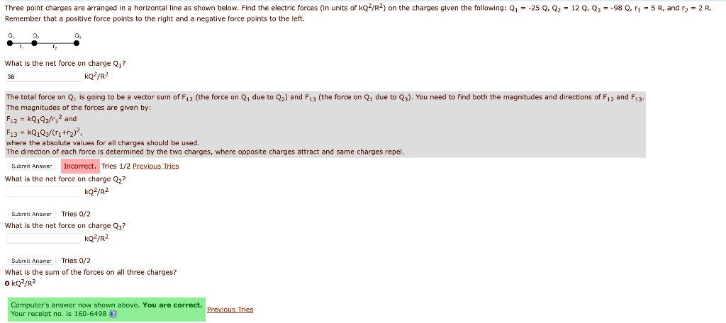 Solved Remember that a positive force points to the right | Chegg.com