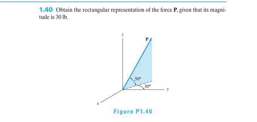 Solved 1.40 Obtain the rectangular representation of the | Chegg.com