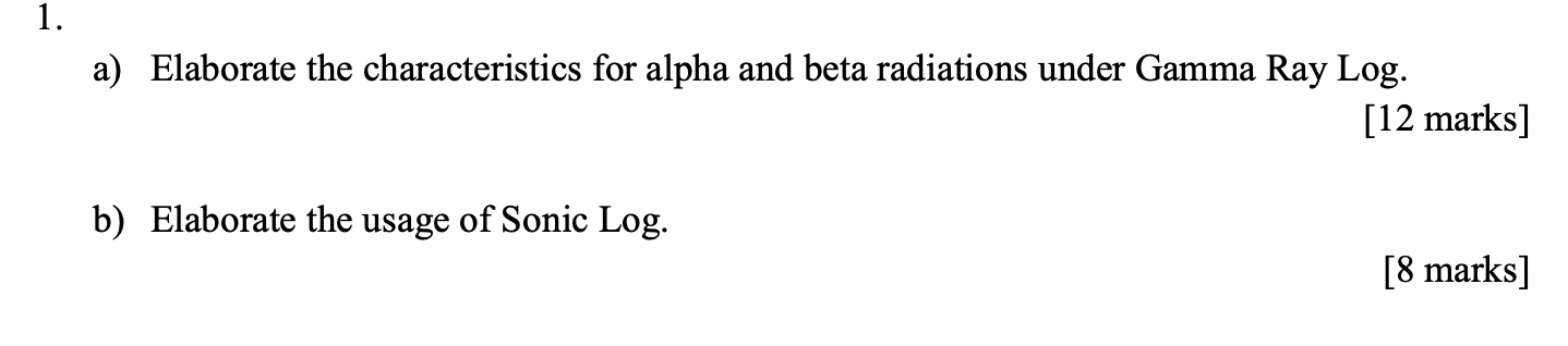 Solved a) Elaborate the characteristics for alpha and beta | Chegg.com