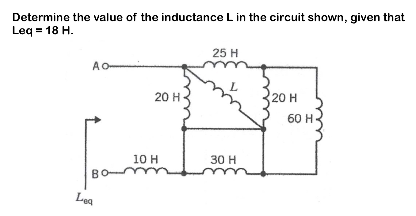 Solved Determine the value of the inductance L in the | Chegg.com