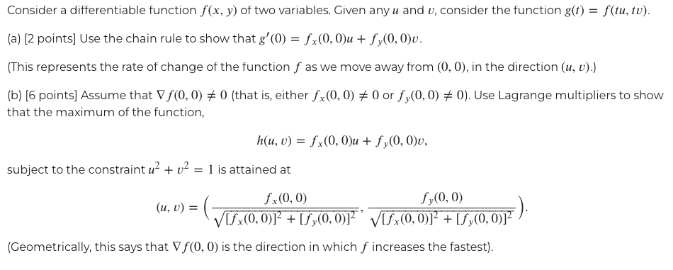 Solved Consider a differentiable function f(x,y) of two | Chegg.com