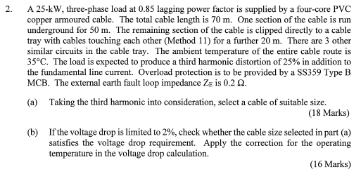 A 25-kW, three-phase load at 0.85 lagging power | Chegg.com