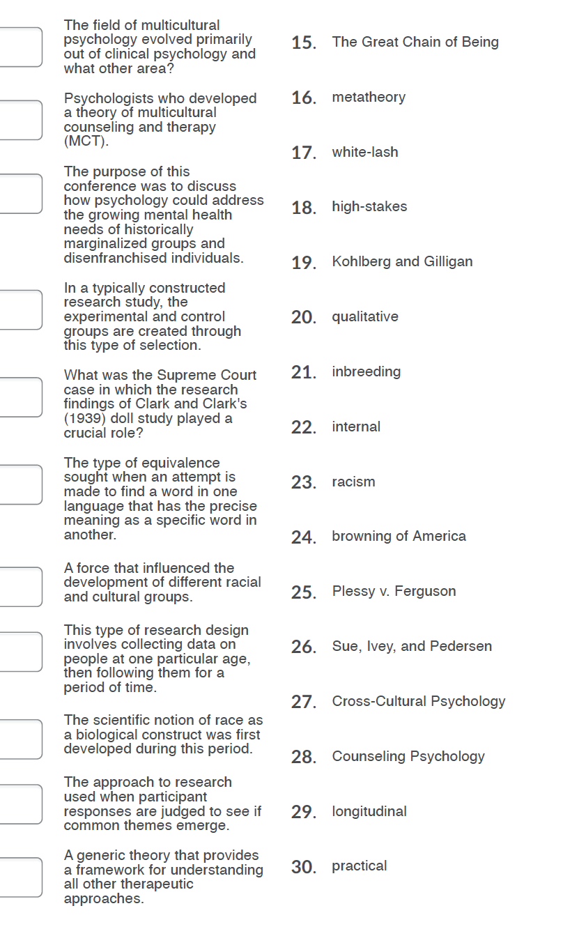 Solved Match the concepts below with the corresponding | Chegg.com Solved Match the concepts below with the corresponding | Chegg.com