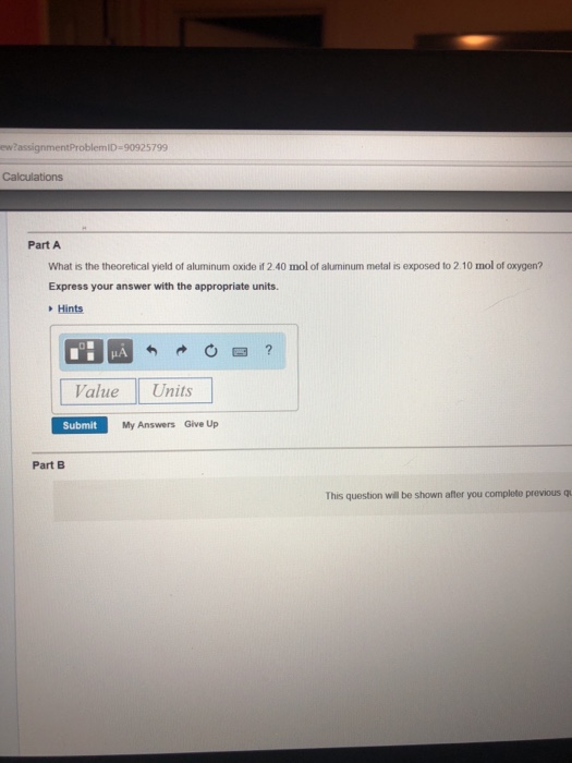 Solved ew?assignmentProblemID-90925799 Calculations Part A | Chegg.com