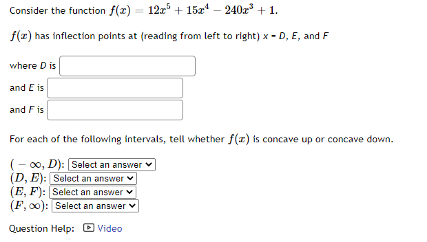 Solved Consider the function f(1) = 9x + 9x -1. For this | Chegg.com