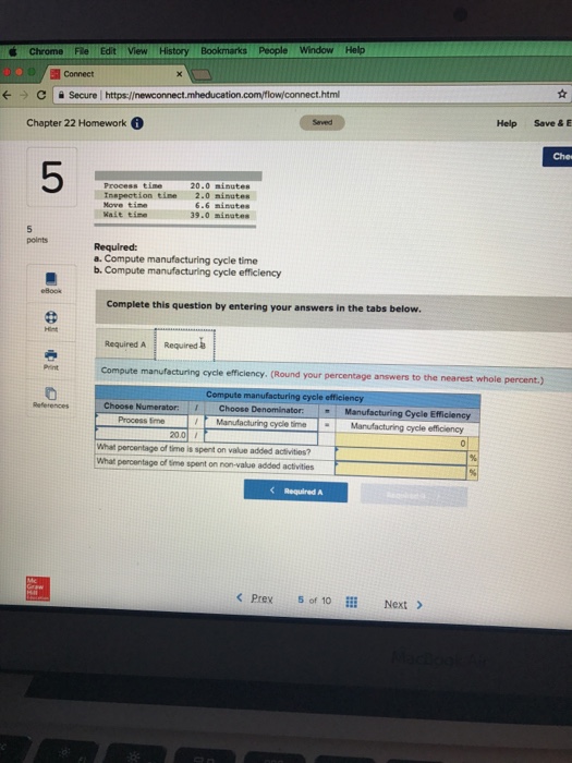 Solved Connect html -) C | Secure | htt Saved Help Chapter | Chegg.com