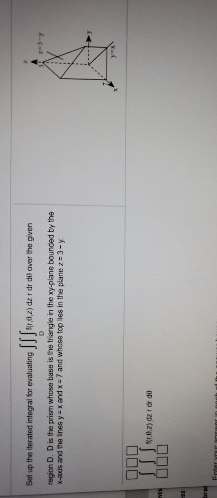 Solved Set up the iterated integral for evaluating f(r.0.z) | Chegg.com