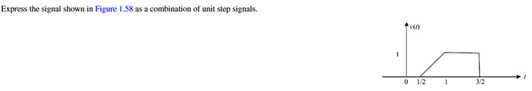 Solved Express the signal shown in Figure 1.58 ﻿as a | Chegg.com