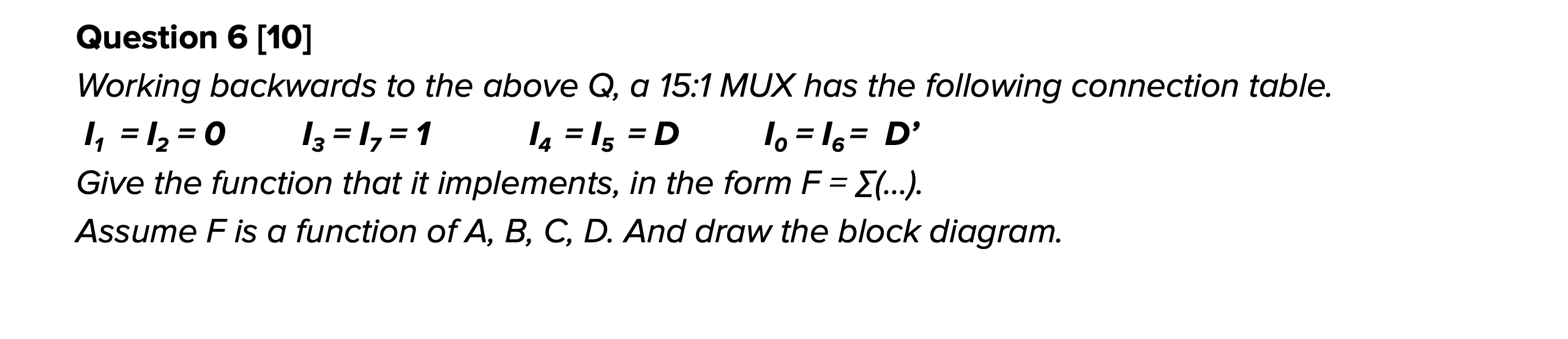 Solved Question 6 [10]Working backwards to ﻿the above | Chegg.com