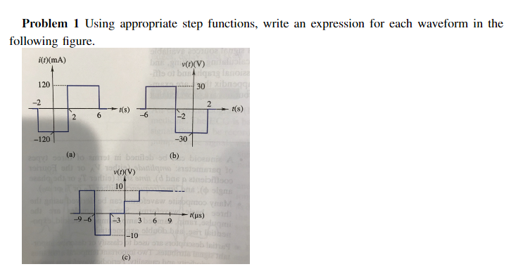 Solved Problem 1 Using appropriate step functions, write an | Chegg.com