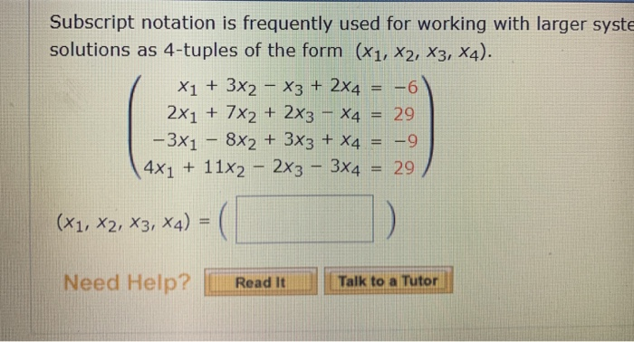 Solved Subscript Notation Is Frequently Used For Working