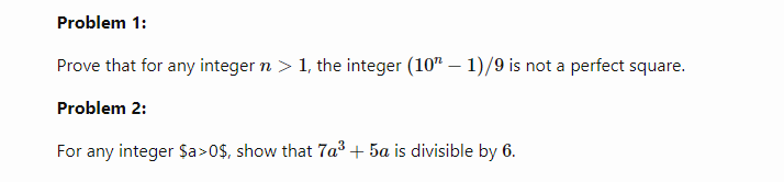 Solved Prove that for any integer n>1, the integer (10n−1)/9 | Chegg.com