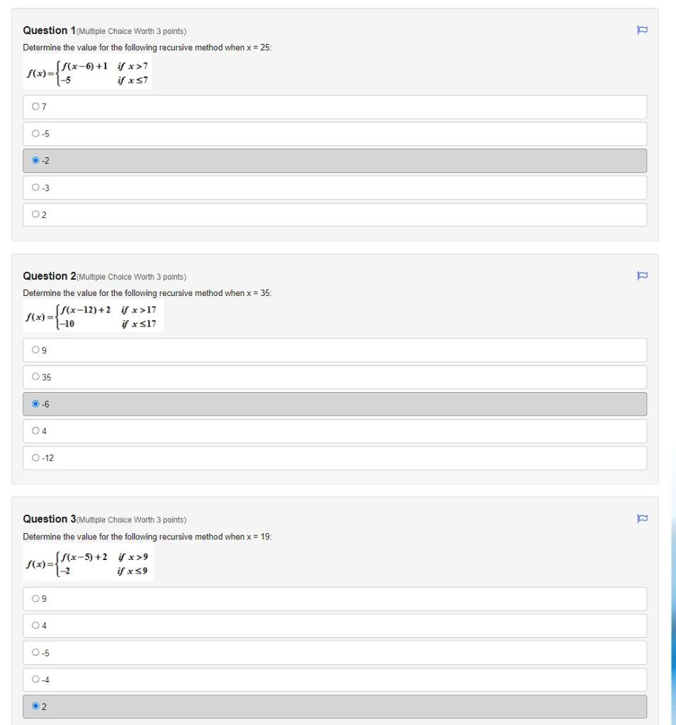 Solved Question 1 (Multiple Choice Worth 3 points) Determine | Chegg.com