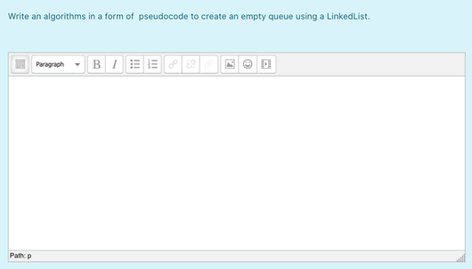 Solved Write an algorithms in a form of pseudocode to create | Chegg.com