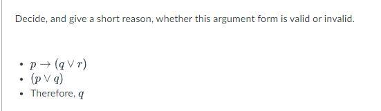 Solved Decide, and give a short reason, whether this | Chegg.com