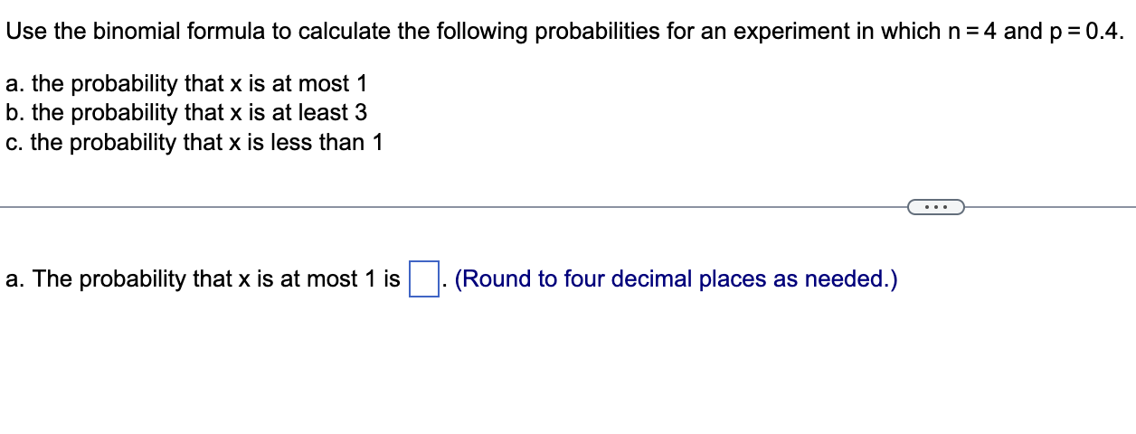 Solved Use the binomial formula to calculate the following | Chegg.com